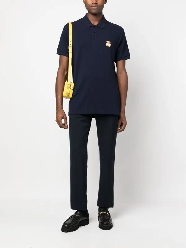 Moschino Embroidered-teddy Detail Polo Shirt