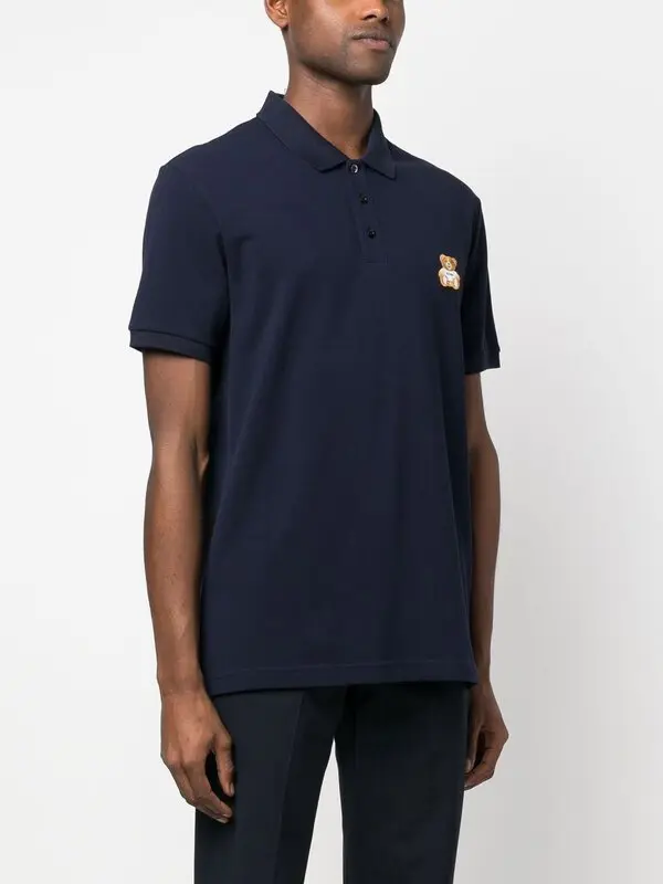 Moschino Embroidered-teddy Detail Polo Shirt