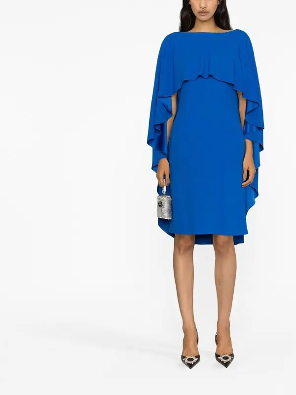 Alberta Ferretti Ruffle-detail Round-neck Dress