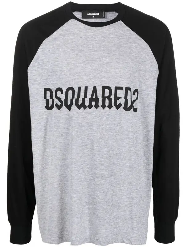 Dsquared2 Logo-print Long-sleeve T-shirt - Grey