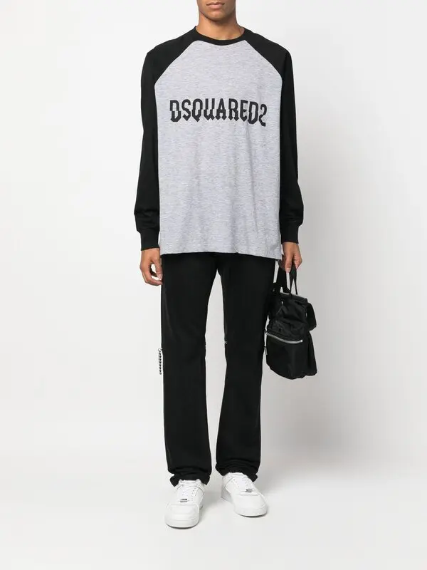 Dsquared2 Logo-print Long-sleeve T-shirt - Grey