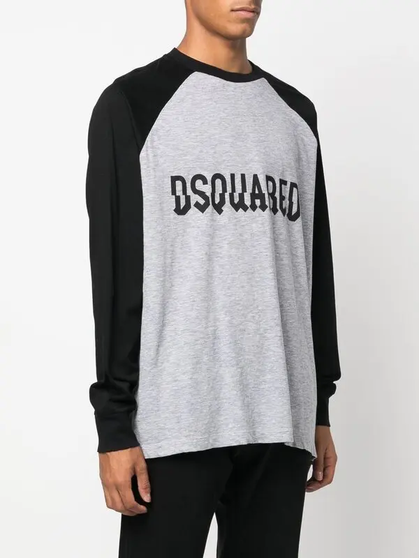 Dsquared2 Logo-print Long-sleeve T-shirt - Grey
