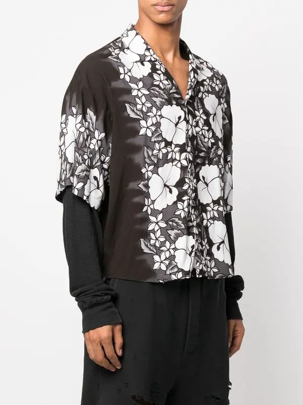 Dsquared2 Floral-print Layered Shirt