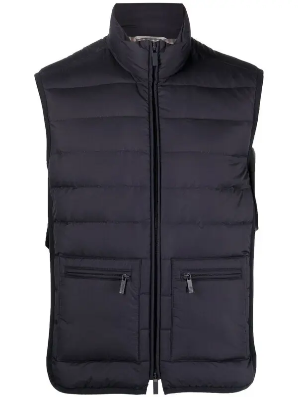 Thom Browne Down-feather Padded Gilet - Blue