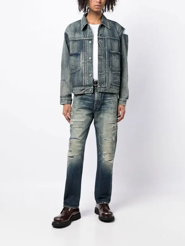 NEIGHBORHOOD Distressed Denim Jacket