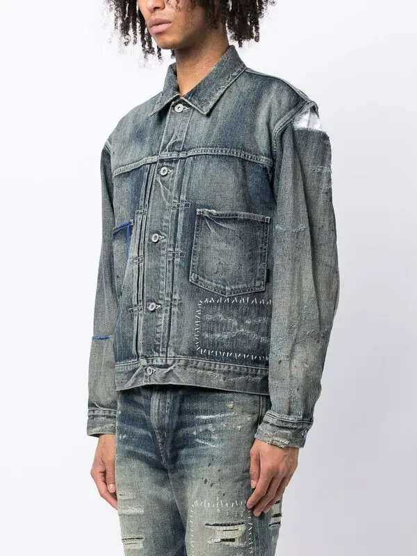 NEIGHBORHOOD Distressed Denim Jacket
