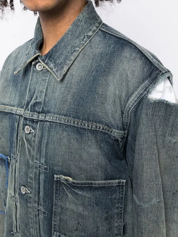 NEIGHBORHOOD Distressed Denim Jacket