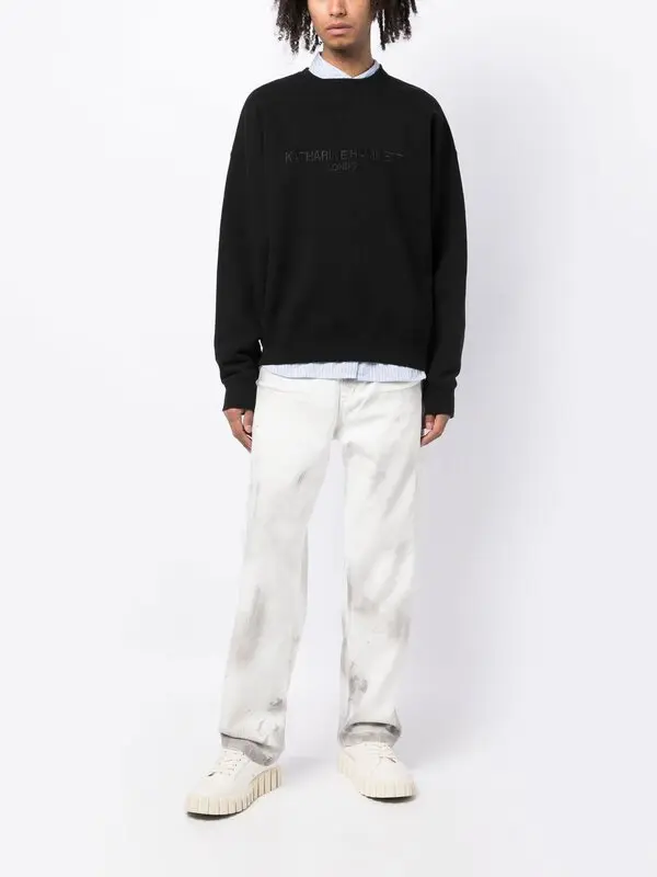 NEIGHBORHOOD Embroidered Logo Cotton Sweatshirt - Black