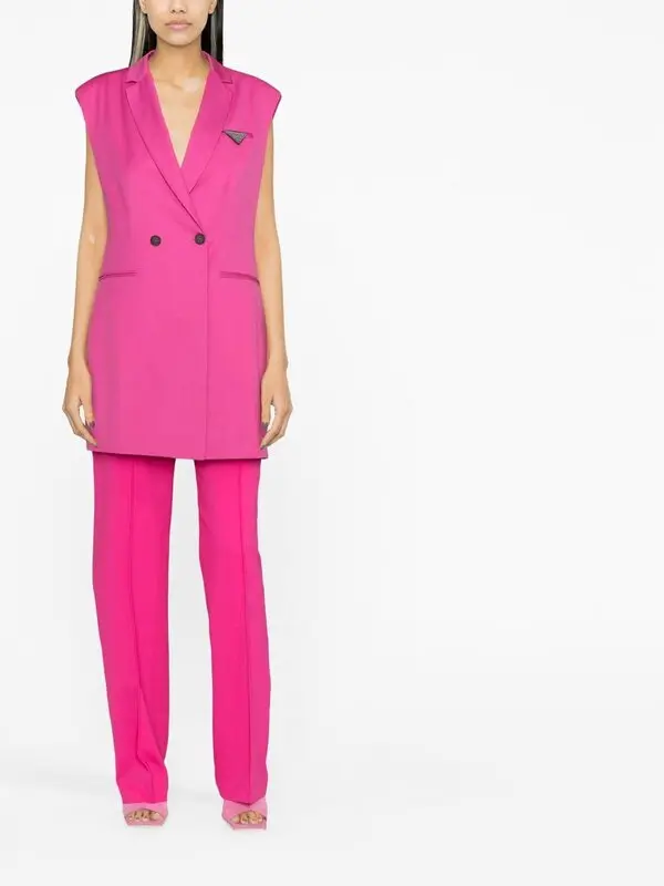 Fabiana Filippi Sleeveless Merino Wool Blazer - Pink