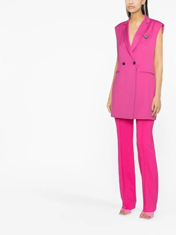 Fabiana Filippi Sleeveless Merino Wool Blazer - Pink