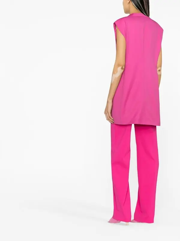 Fabiana Filippi Sleeveless Merino Wool Blazer - Pink