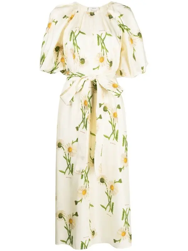OROTON Floral Print Silk Dress