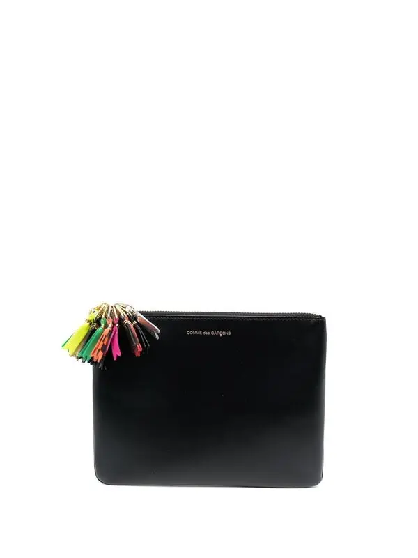Comme Des Garçons Zip-detailing Leather Wallet - Black