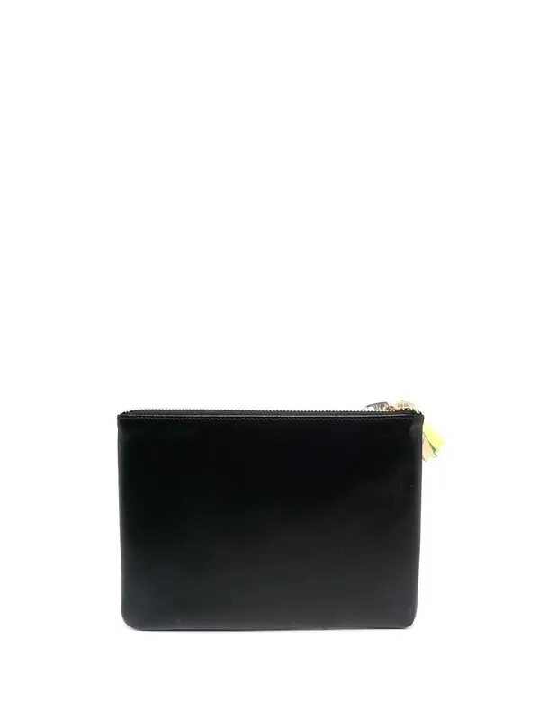 Comme Des Garçons Zip-detailing Leather Pouch - Black