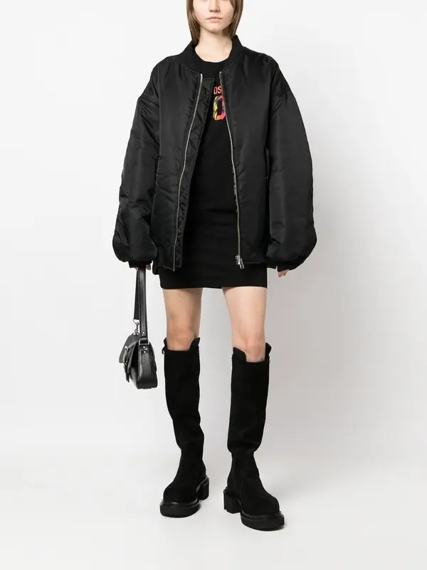 Dsquared2 Icon Sunset Palm T-shirt Dress - Black