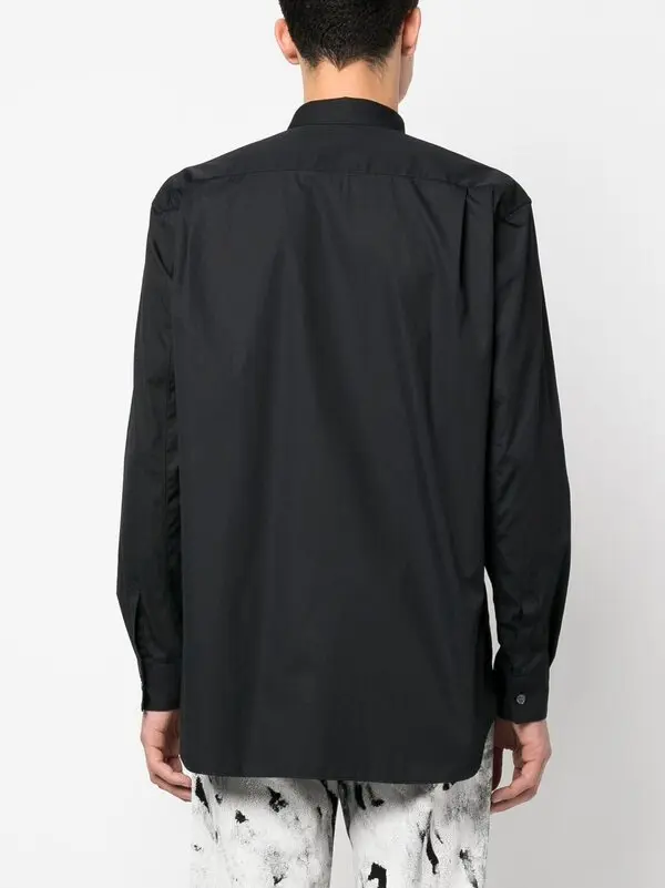 Comme Des Garçons Mesh-panelled Long-sleeve Shirt