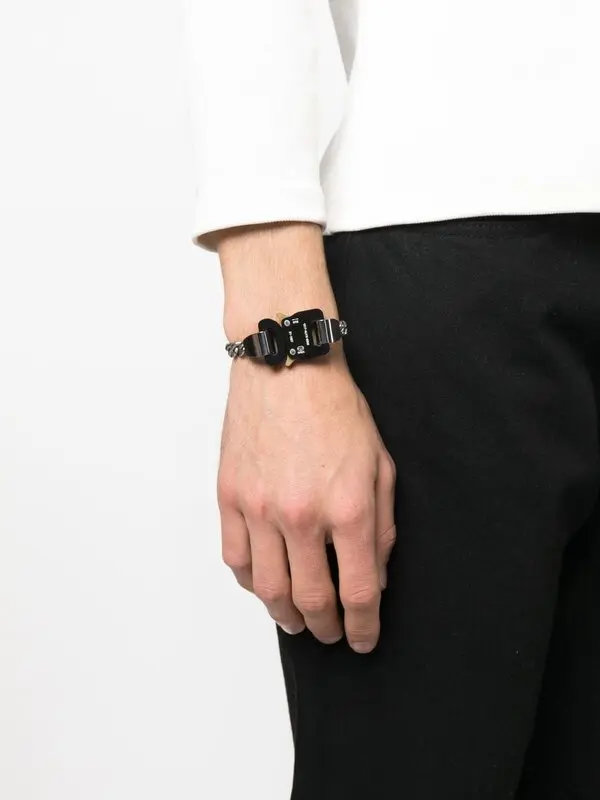 1017 Alyx 9sm Excel Metal-Buckle Bracelet - Silver | Editorialist