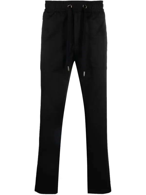 Dolce & Gabbana Dg Essentials Stretch-cotton Track Pants - Black