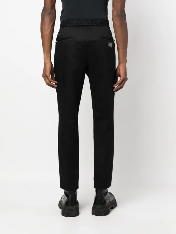 Dolce & Gabbana Dg Essentials Stretch-cotton Track Pants - Black