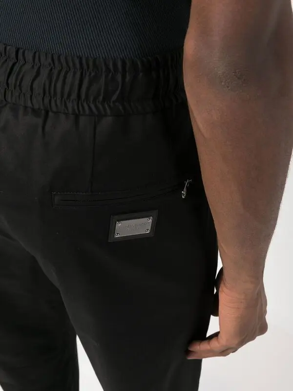 Dolce & Gabbana Dg Essentials Stretch-cotton Track Pants - Black