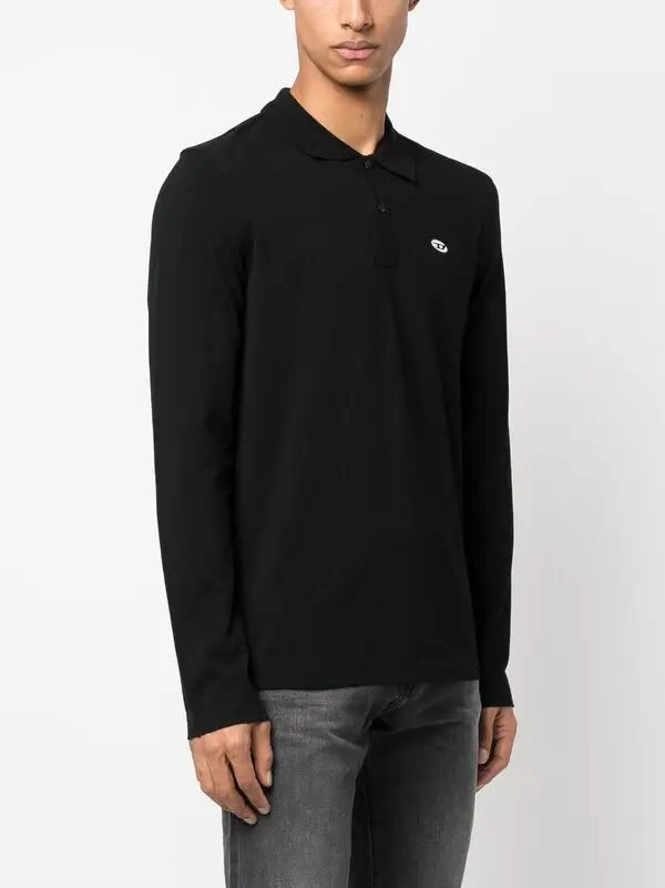 DIESEL® T-smith Long-sleeve Polo Shirt - Black