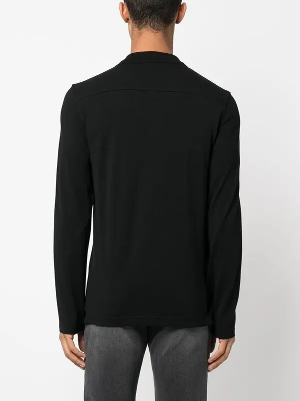 DIESEL® T-smith Long-sleeve Polo Shirt - Black