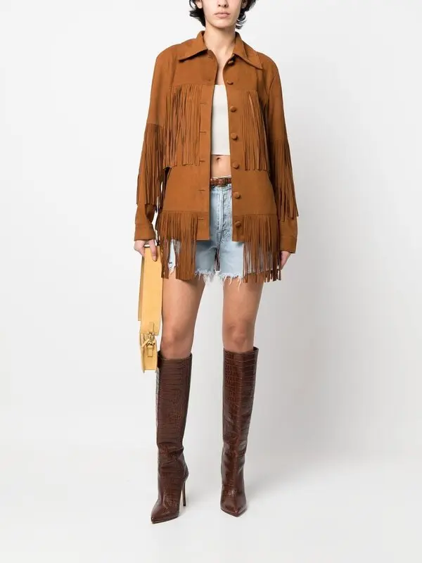 DANCASSAB Rimon Fringed Leather Jacket