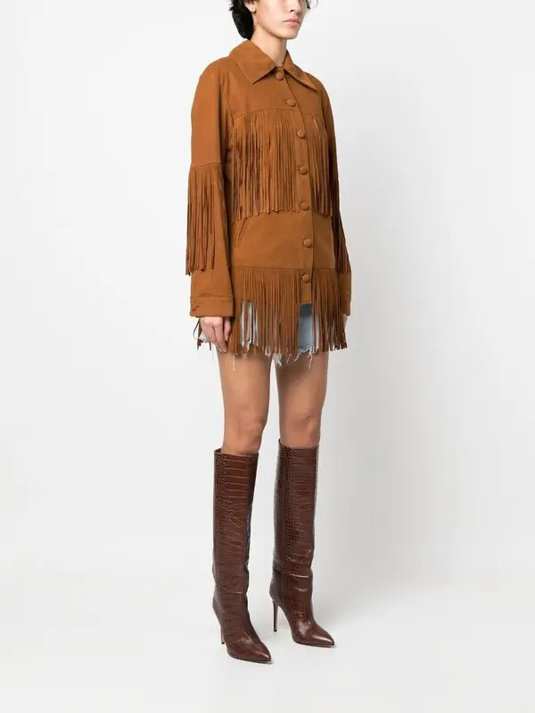 DANCASSAB Rimon Fringed Leather Jacket