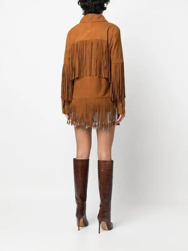 DANCASSAB Rimon Fringed Leather Jacket