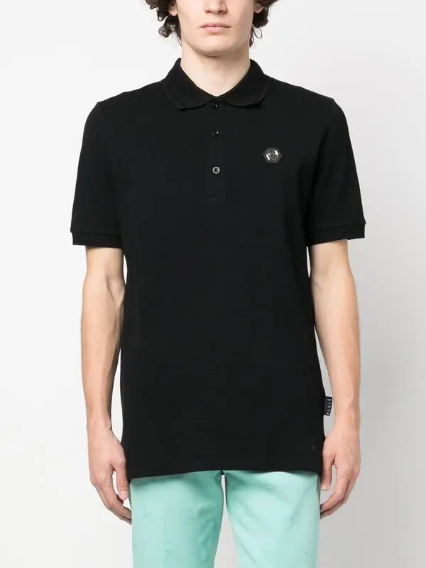 Philipp Plein Snake-logo Polo Shirt - Black