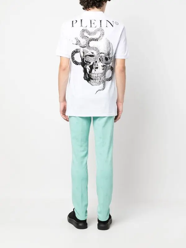 Philipp Plein Snake-logo Polo Shirt - White
