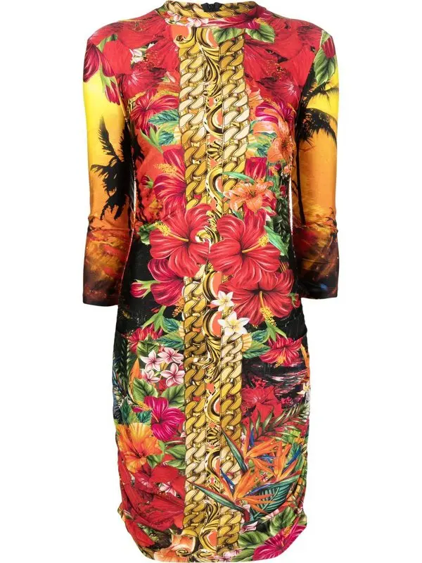 Philipp Plein Hawaii-print Mini Dress