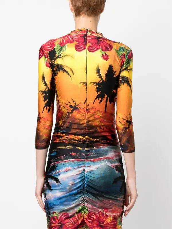 Philipp Plein Hawaii-print Mini Dress