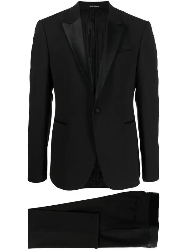 Emporio Armani Single-breasted Suit - Black