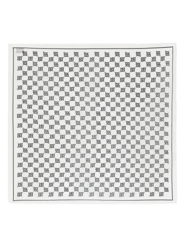 MISBHV Two-tone Monogram Scarf - White