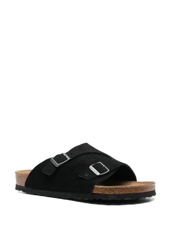 BIRKENSTOCK Zürich Suede Sandals - Black