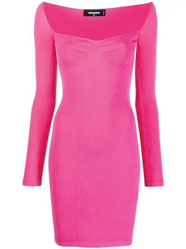 Dsquared2 Long-sleeved Mini Dress - Pink