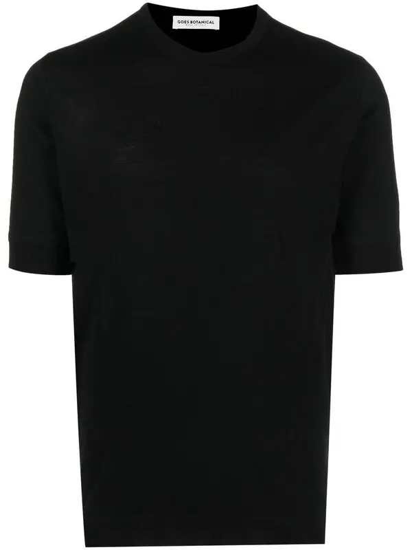 GOES BOTANICAL Merino Wool Crew-neck T-shirt - Black