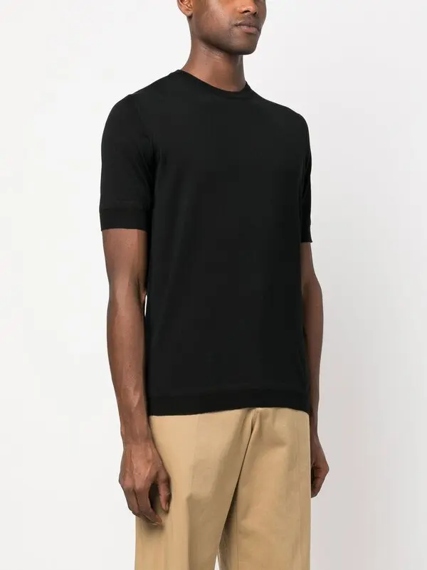 GOES BOTANICAL Merino Wool Crew-neck T-shirt - Black