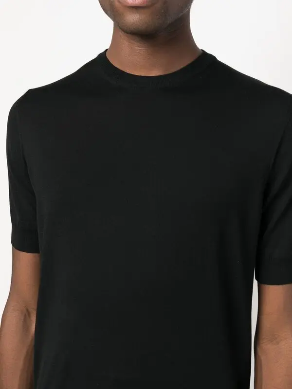 GOES BOTANICAL Merino Wool Crew-neck T-shirt - Black