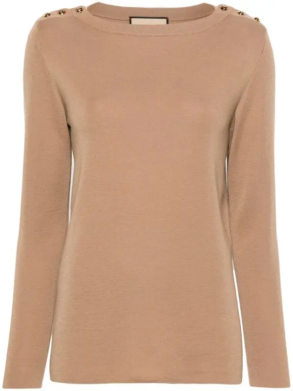 Gucci Shoulder-button Cashmere Jumper