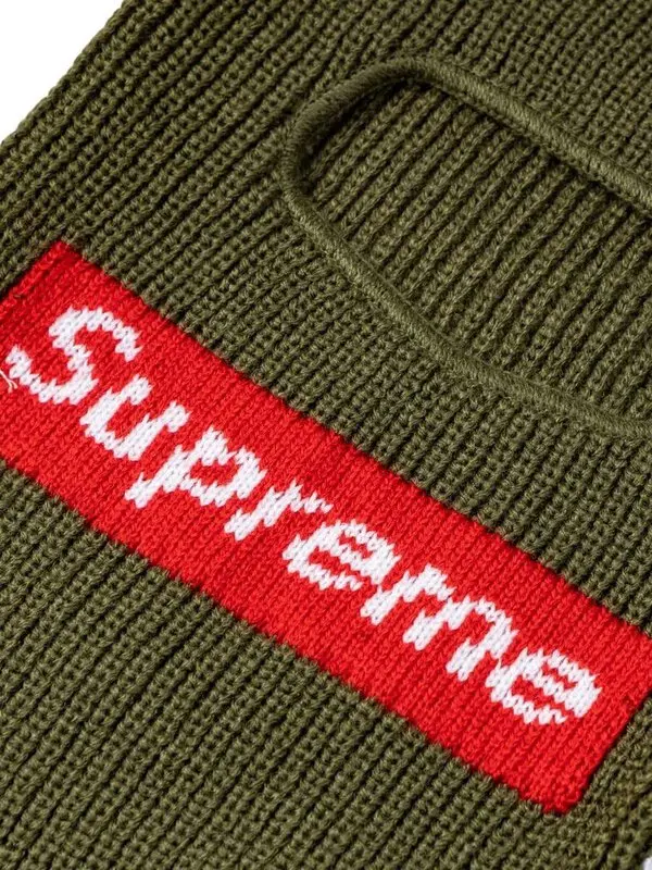 Supreme X New Era Box Logo Knitted Balaclava - Green