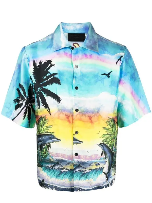 Philipp Plein Graphic-print Silk Shirt
