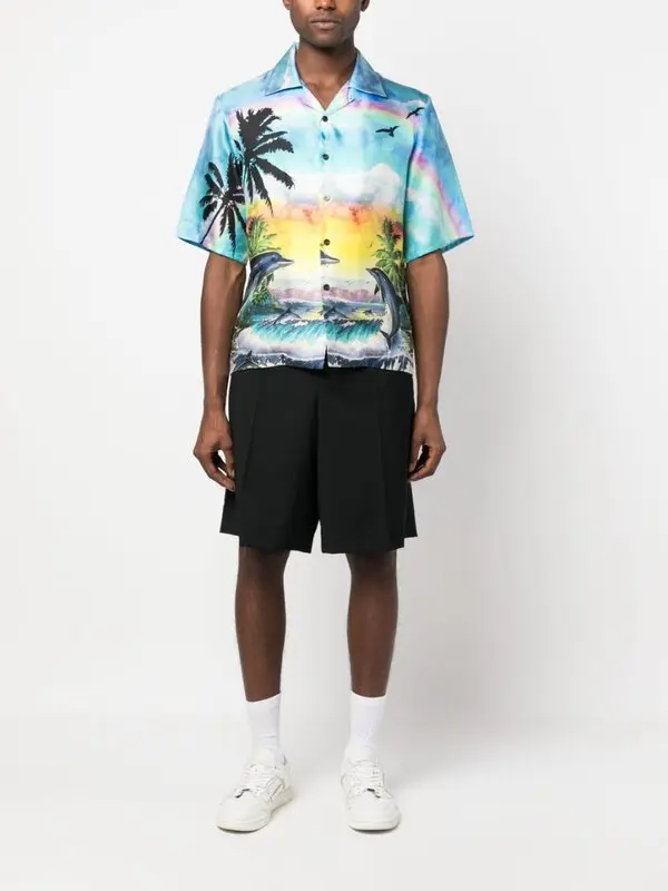 Philipp Plein Graphic-print Silk Shirt