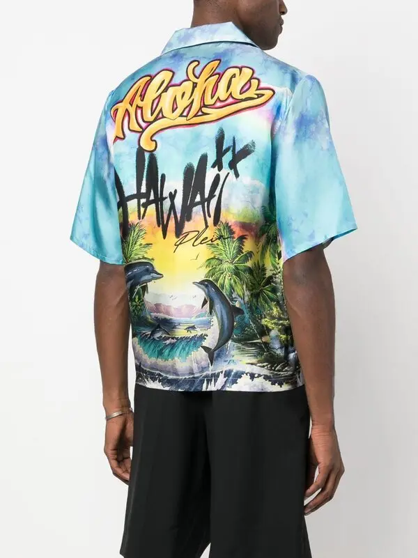 Philipp Plein Graphic-print Silk Shirt