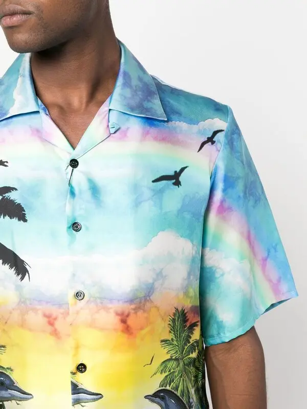 Philipp Plein Graphic-print Silk Shirt