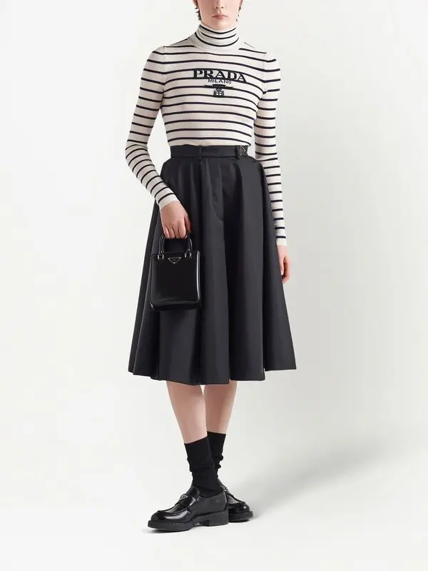 Prada Pleated Midi Skirt