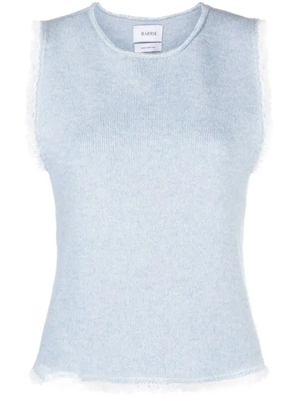 BARRIE Fringe-trim Top - Blue