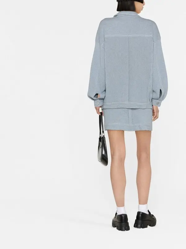 BARRIE Contrast-stitching Jacket - Blue