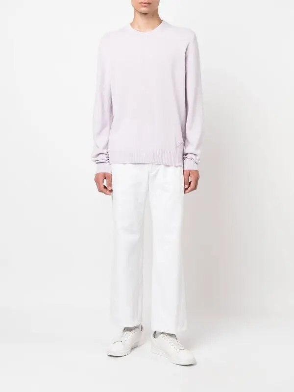 BARRIE B Label Cashmere Jumper By - Purple